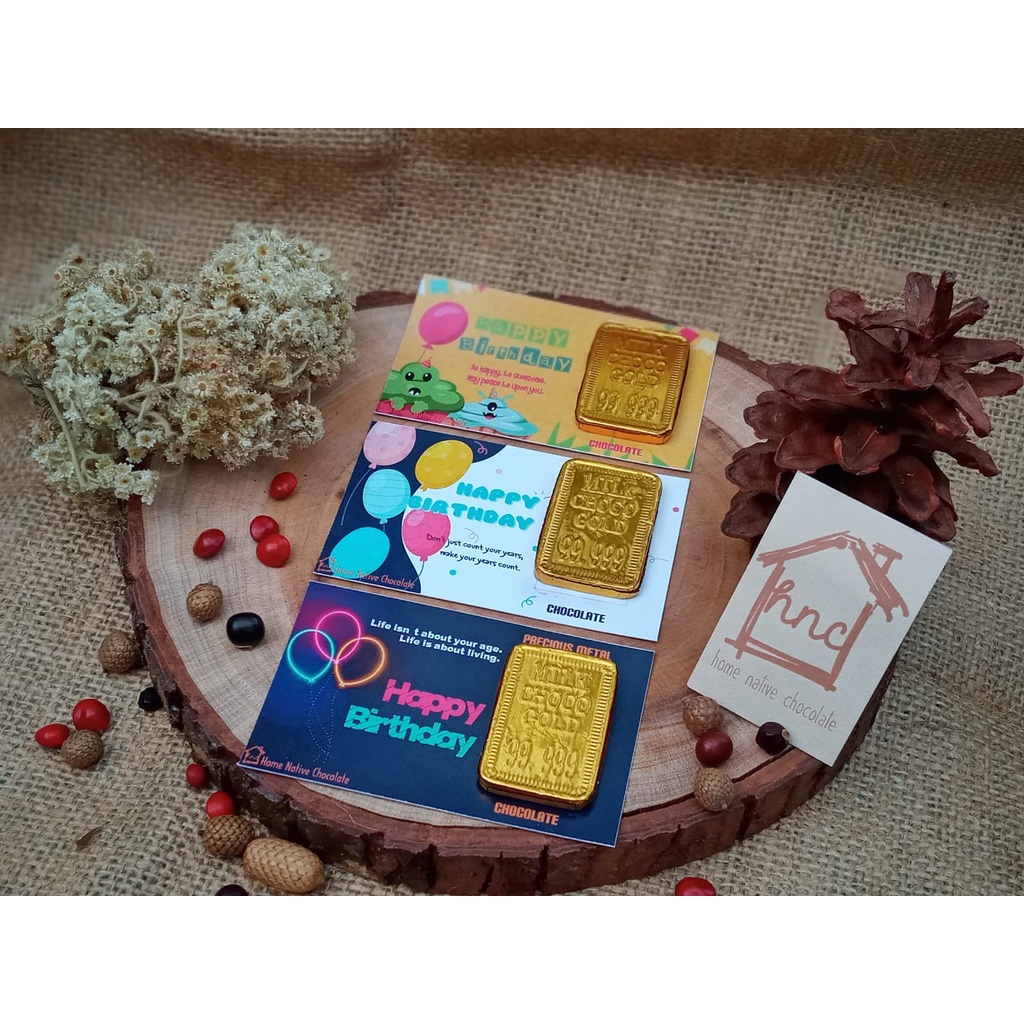 Jual Precious Metal Chocolate / Cokelat Kartu Ucapan Logam Mulia ...