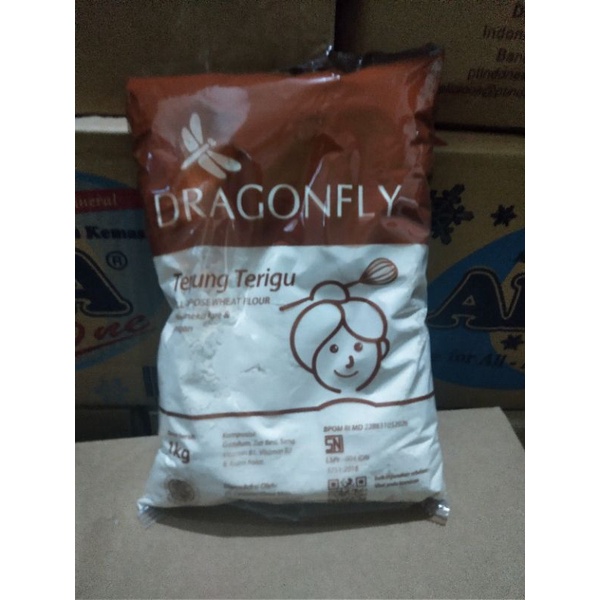 Jual Tepung Terigu Gandum DragonFly 1kg Setara Segitiga Biru | Shopee ...