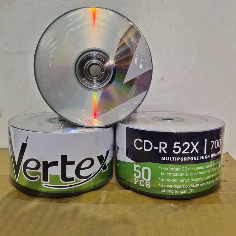 Jual CD-R BLANK CD KOSONG VERTEX 1Pack isi 50 keping | Shopee Indonesia