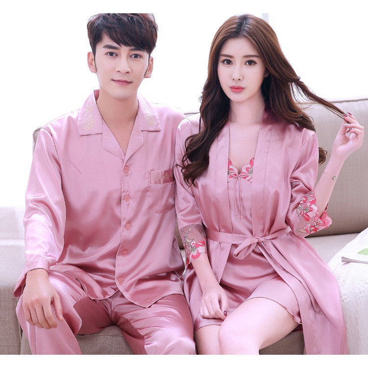 Jual PYS-17 Piyama kimono couple satin impor kado wedding seserahan ...