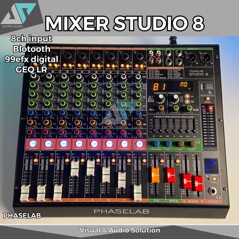 Jual Mixer audio analog phaselab studio 4-6-8 channel | Shopee Indonesia