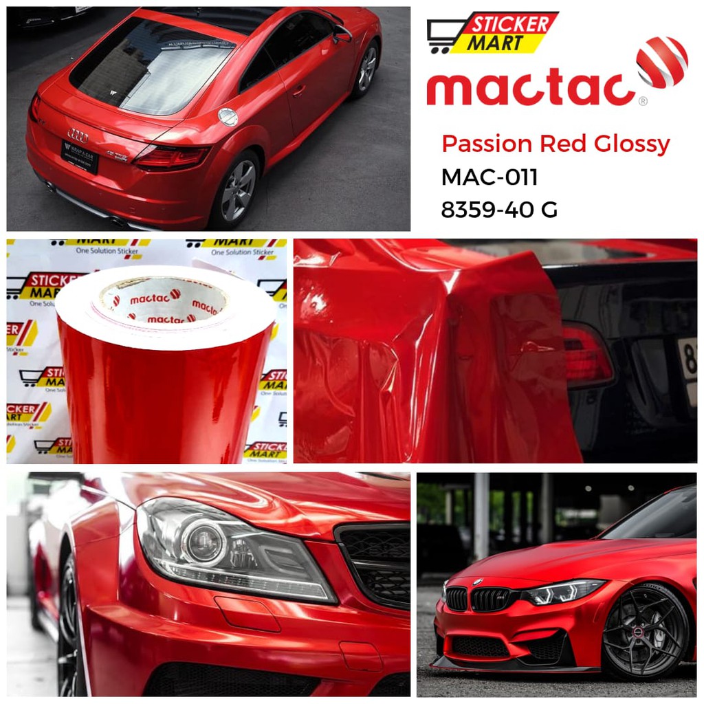 Jual Sticker Mobil Motor MACTAC Red Glossy 123cm | Shopee Indonesia