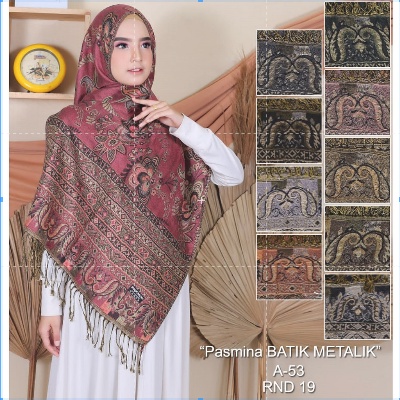 Jual Pashmina Batik Motif RND19 A - Kualitas Impor Termurah | Shopee Indonesia