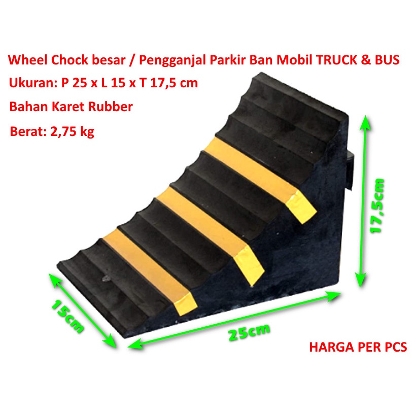 Jual Penahan Ban Mobil Besar Truck Bis / Pengganjal / Ganjelan Wheel ...
