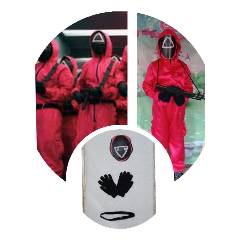 Jual Kostum Tentara Squid Game Kostum Penjaga Squid Game | Shopee Indonesia