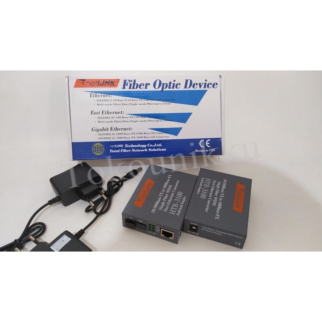 Jual Media Converter Netlink HTB 3100 10/100 Ethernet to Fiber Optic ...