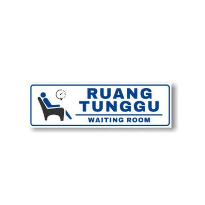 Jual stiker Ruang tunggu stiker tunggu stiker rumah sakit stiker sign ...