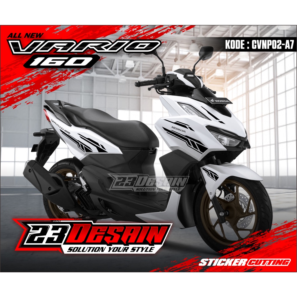 Jual Cutting Sticker Vario 160 - Striping Stiker HONDA NEW VARIO 160 ...