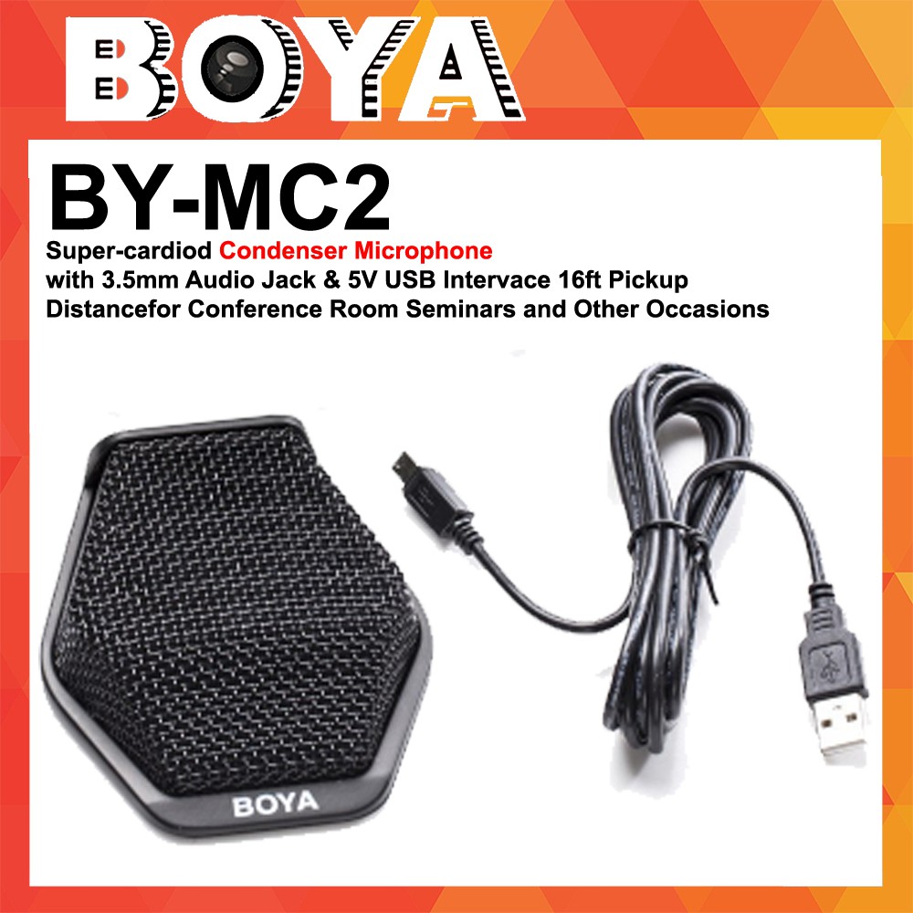Jual BOYA BY-MC2 Conference Microphone for Conference Room Seminar etc ...