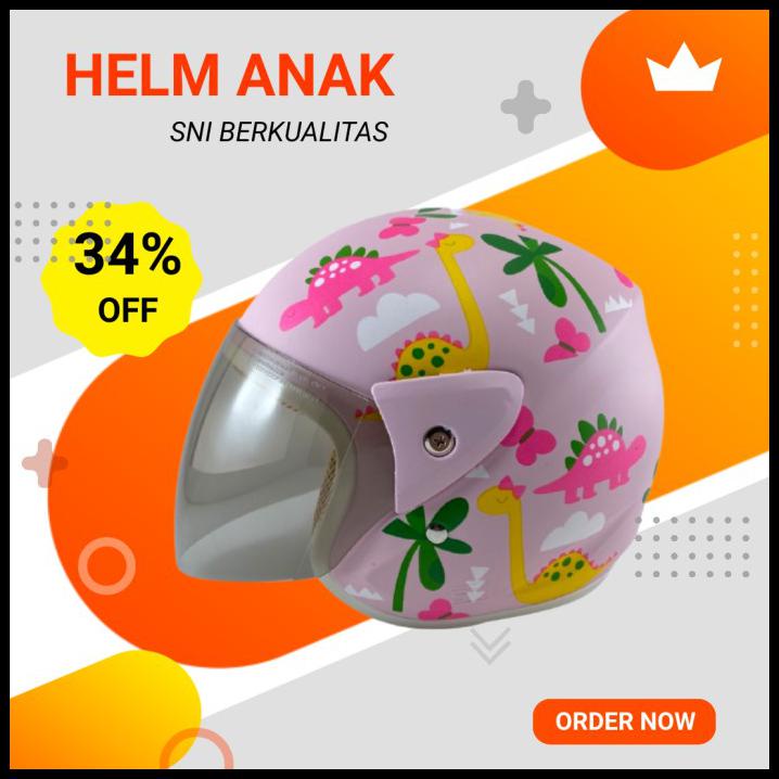 Jual Helm Motor Anak Usia 3 4 5 6 7 8 Tahun Perempuan Laki Laki Sni ...