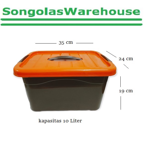 Jual Container Box Plastik 10 Liter Tempat Penyimpanan barang multiguna ...
