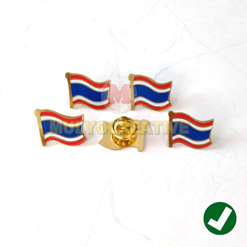 Jual Flag Pin Thailand Bahan Kuningan Pin Bendera Negara Thailand Murah ...
