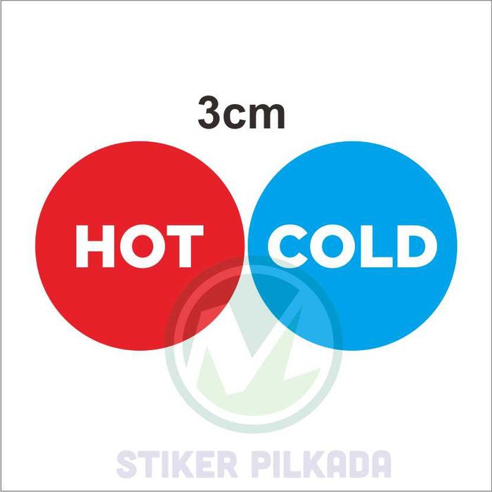 Jual STIKER VINYL HOT & COLD (DIJUAL SEPASANG) | Shopee Indonesia