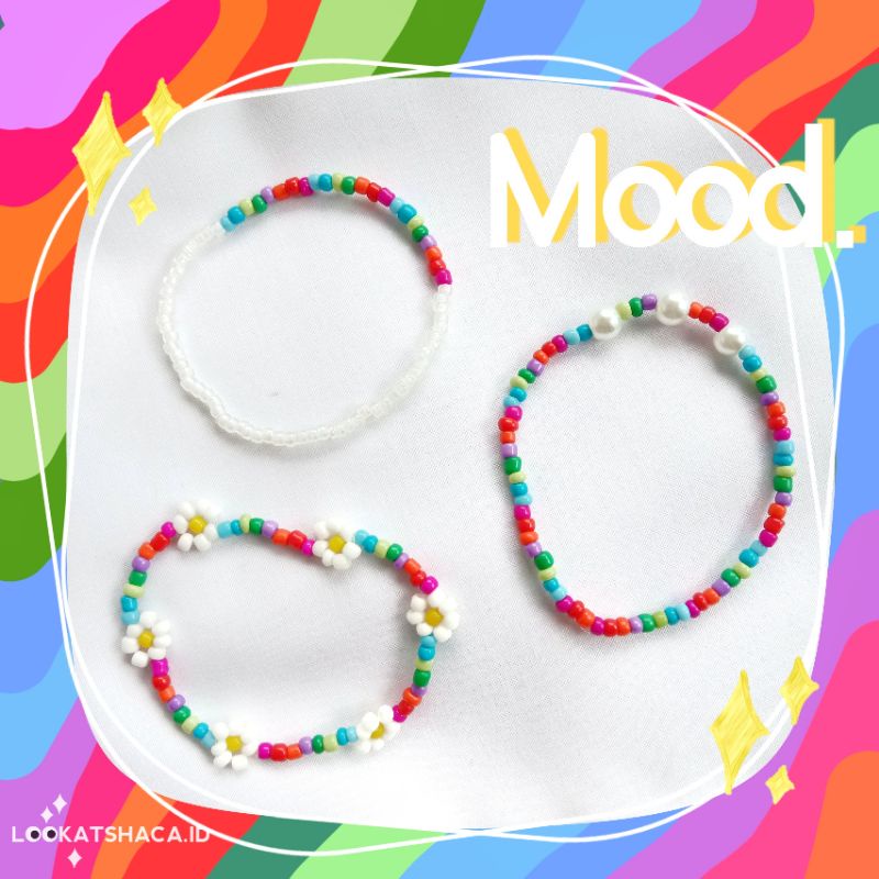Jual [MINIMAL BELANJA 10k] Beads Bracelet | Gelang Manik (mood series ...