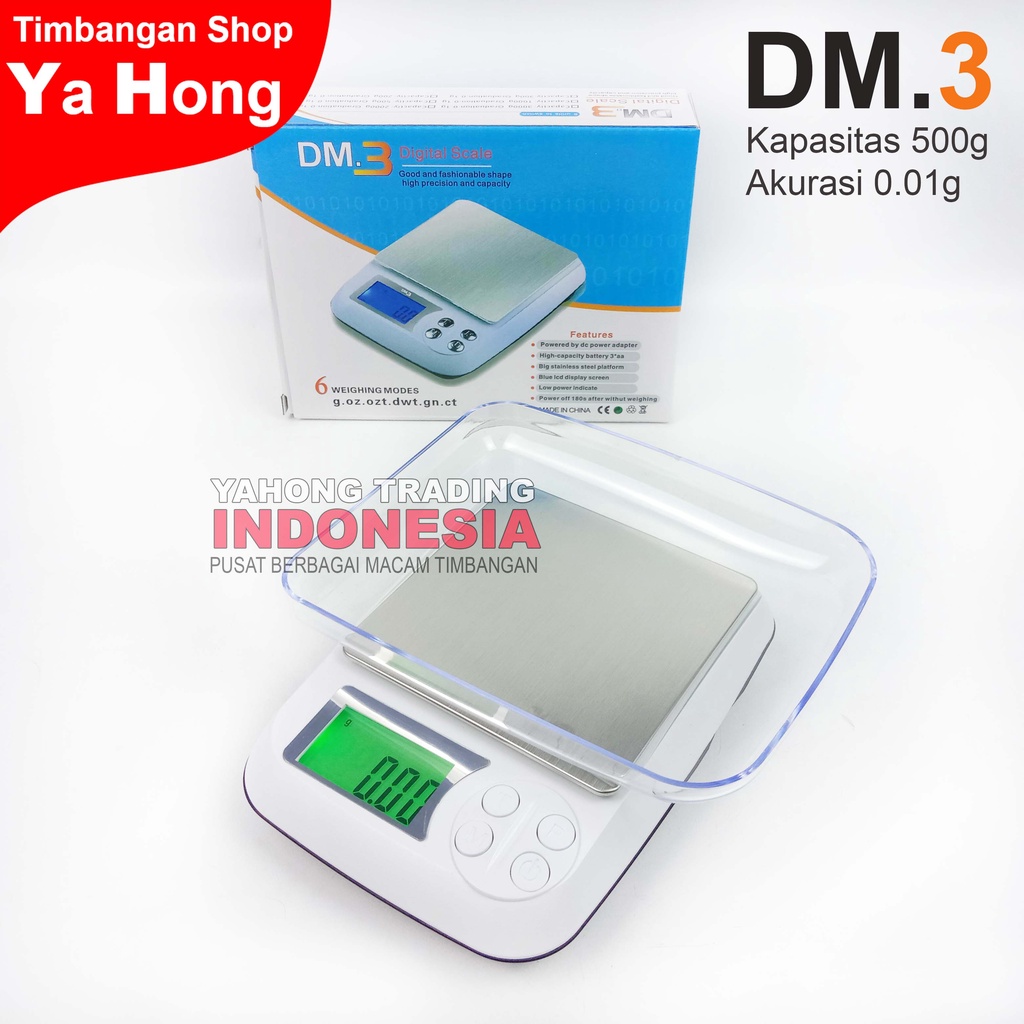 Jual Timbangan Digital Dapur Bubuk Obat Pocket Scale DM.3 500g 0.01g | Shopee Indonesia
