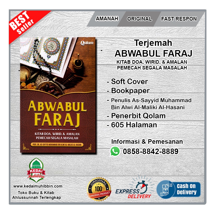 Jual TERJEMAH ABWABUL FARAJ Doa dan Wirid Penuntas Aneka Masalah ...