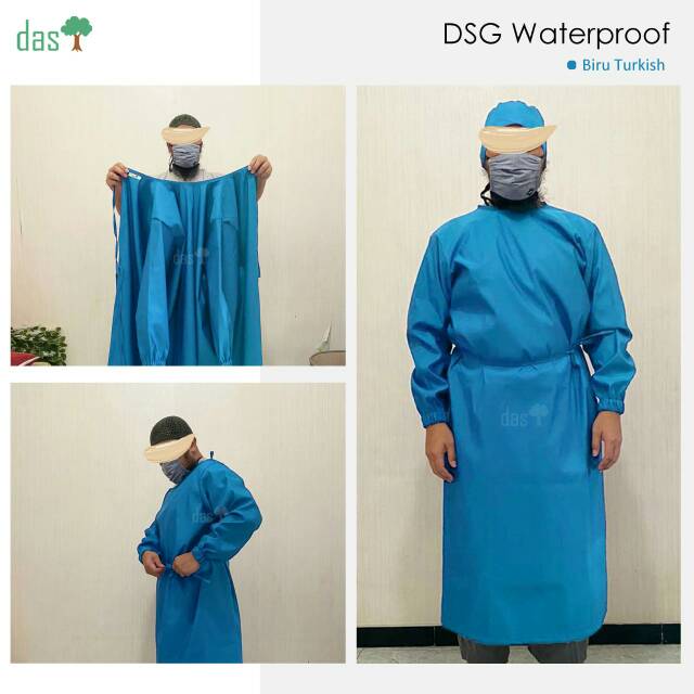 Jual Baju APD Waterproof Anti Air Bahan Taslan DAS Surgical Gown DSG by ...