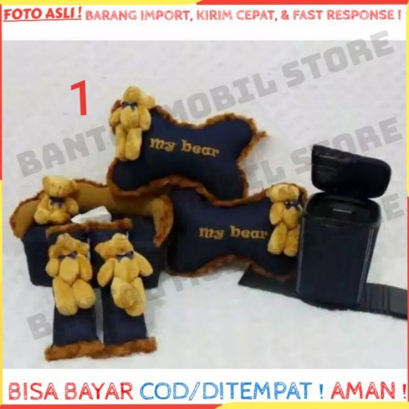 Jual SET BANTAL HEADREST JOK TISU TISSUE TEMPAT TONG BOX KOTAK SAMPAH ...