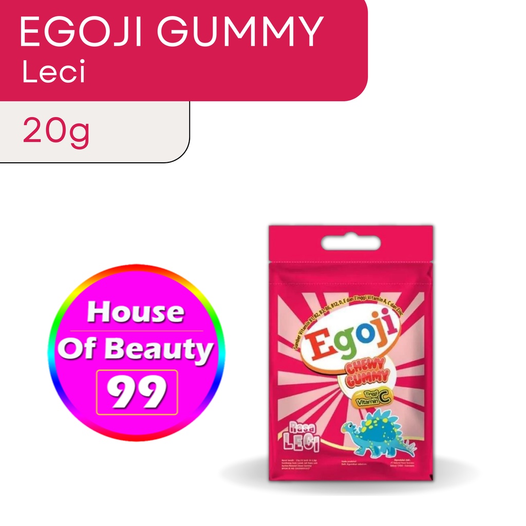 Jual Egoji Chewy Gummy Permen Leci - Multivitamin Anak | Shopee Indonesia