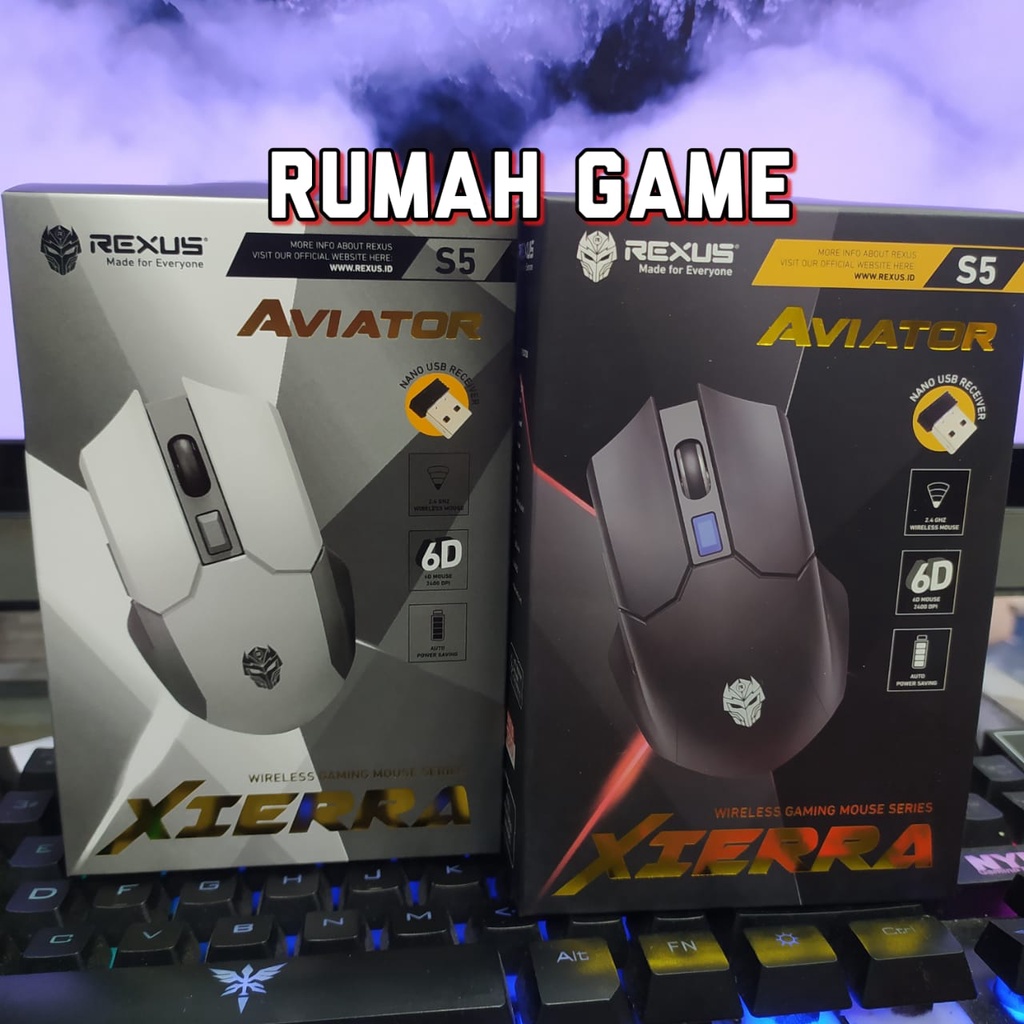 Jual Rexus Mouse Wireless Xierra S5 Aviator - hitam merah | Shopee ...