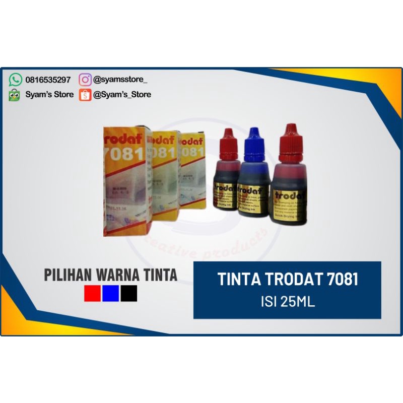 Jual Tinta TRODAT 7081, Tinta PLASTIK, Tinta PERMANEN | Shopee Indonesia