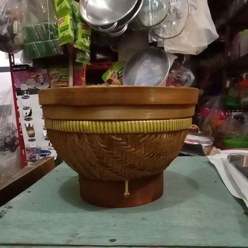 Jual wakul catering/wakul bambu jadul/wakul nasi ukuran 18cm/21cm/24cm ...
