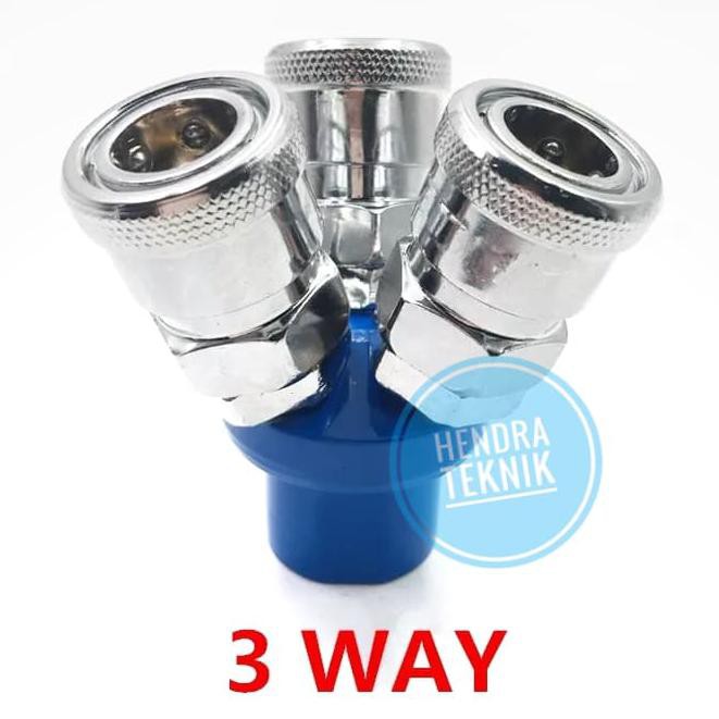 Jual COUPLER FEMALE CABANG 3 KOPLER 1/2" LUBANG 3 COUPLING SAMBUNGAN ...
