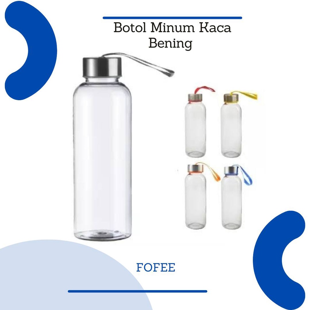 Jual (Grosir/Ecer) Botol Bening 420ml- Tumbler Kaca Polos - Botol Minum ...