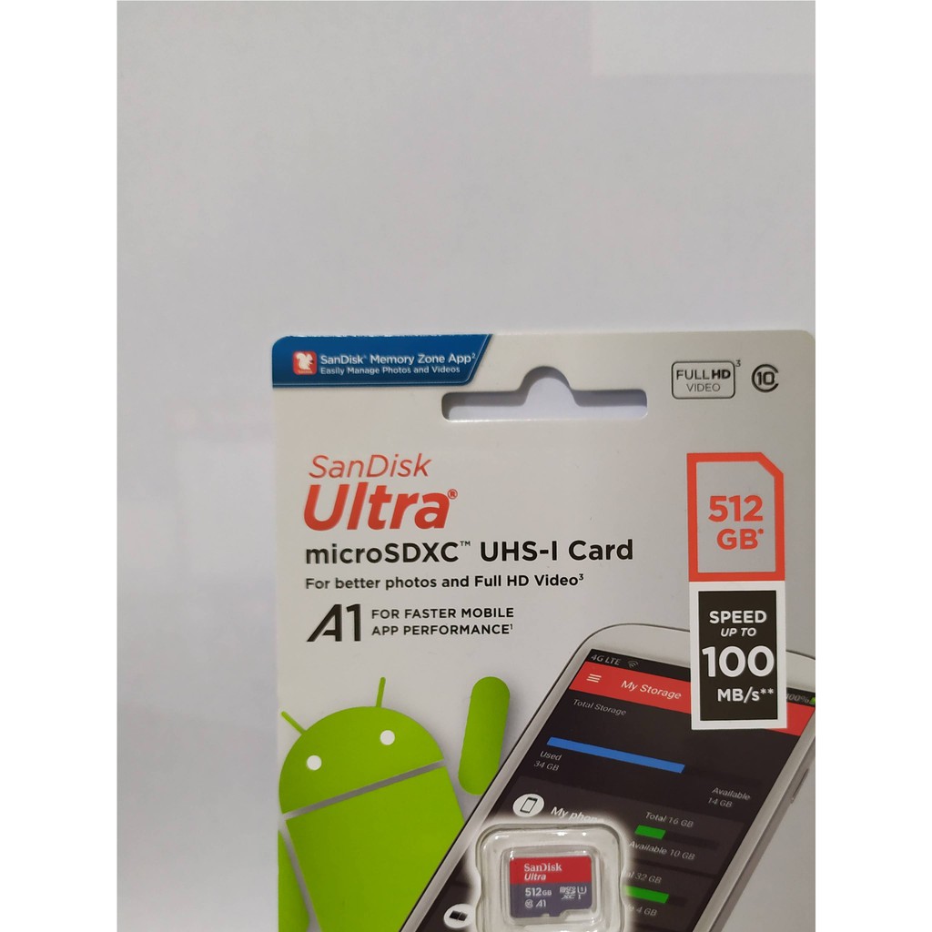 Jual MICROSD SANDISK 512GB SPEED 100MB (NON ADAPTOR) | Shopee Indonesia