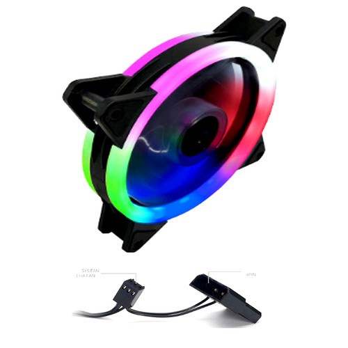 Jual Illupro Saturn Dual Ring RGB Fan | Fan Casing 12 cm RGB | PC Fan ...