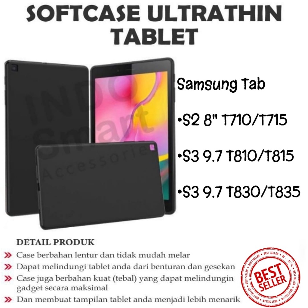 Jual Softcase Samsung Tab S S2 S3 8 8.4 9.7 inch T700 T705 T710 T715 T810 T815 T820 T825 ...