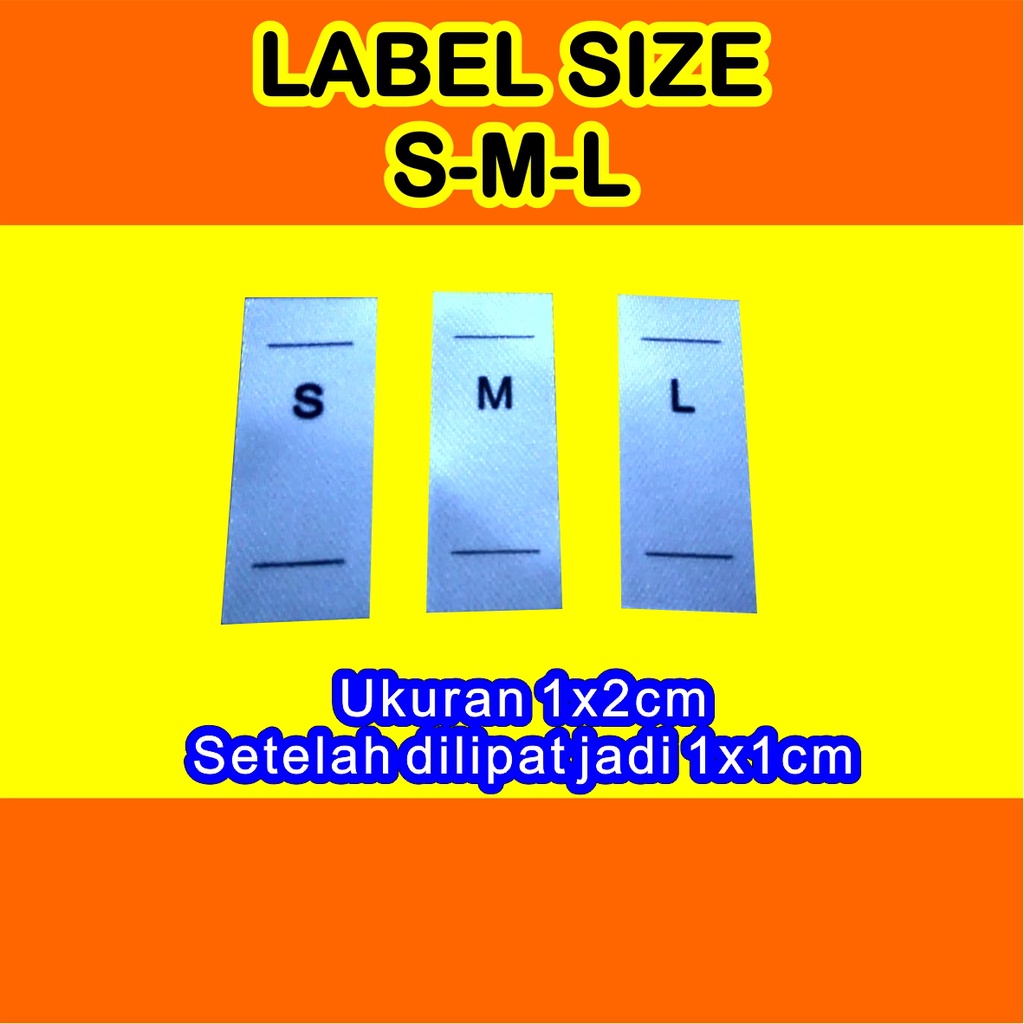 Jual Label Size S-M-L / Label Untuk Ukuran Baju / Label Baju | Shopee ...