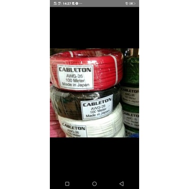 Jual Kabel Awg 26 1rol panjang 100meter serabut tembaga putih MADE IN JAPAN | Shopee Indonesia