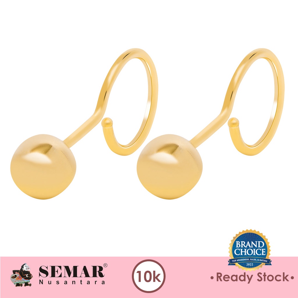 Jual Anting Emas Toge Mrican Gold Earrings 10K Semar Nusantara | Shopee ...