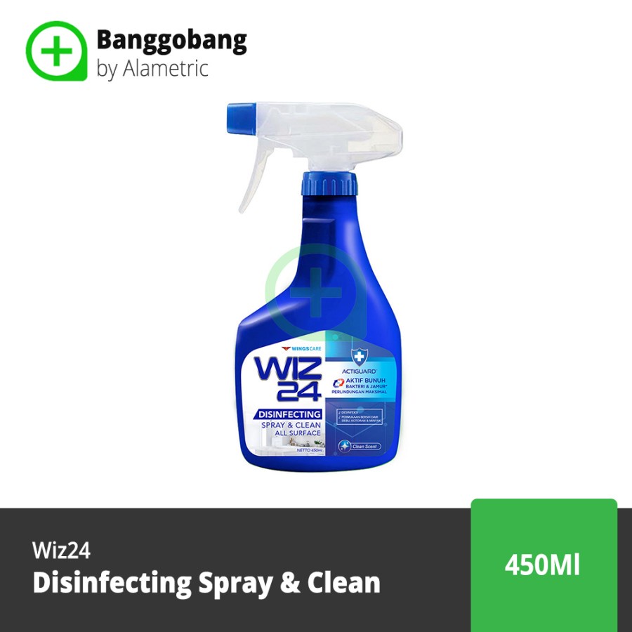 Jual Wiz24 Disinfecting Spray & Clean 450Ml - Banggobang | Shopee Indonesia