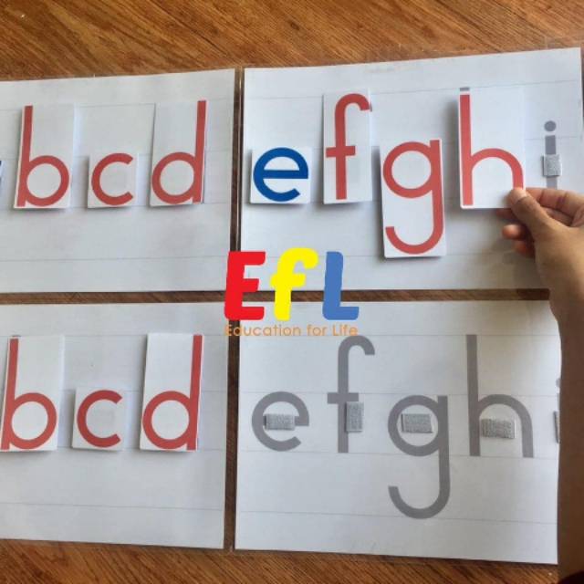 Jual DIY Large Movable Alphabets LMA Velcro Activity Montessori ...