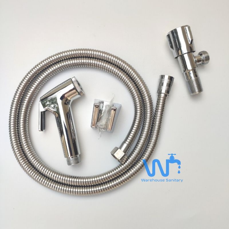 Jual Paket Jet Shower + Stop Kran Single / Jet Washer Bidet Kloset Set ...