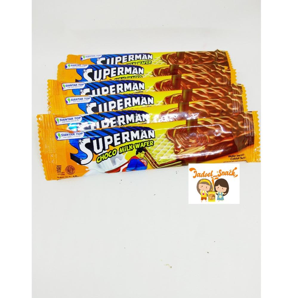 Jual [KODE Q5592] WAFER SUPERMAN JADUL by Jadoel Snack | Shopee Indonesia