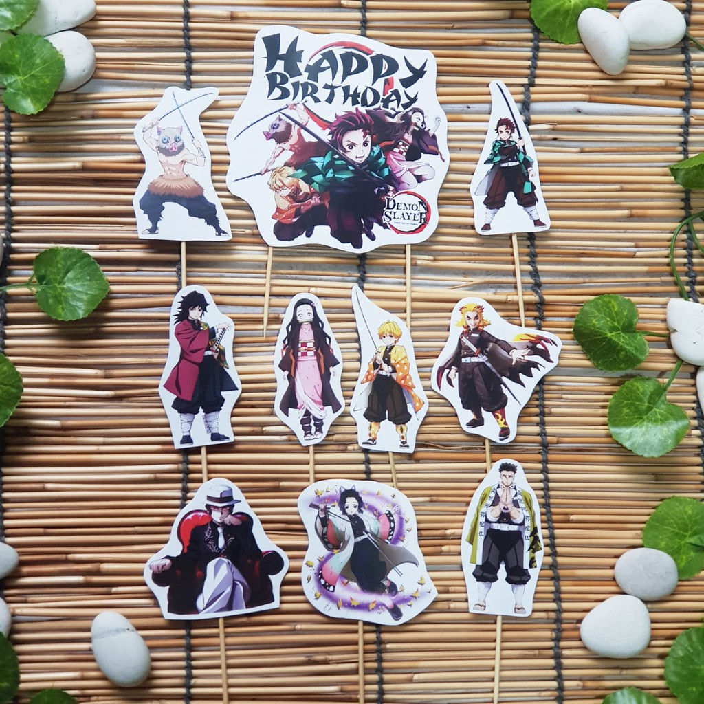Jual Topper Kue Demon Slayer (10pcs) | Shopee Indonesia