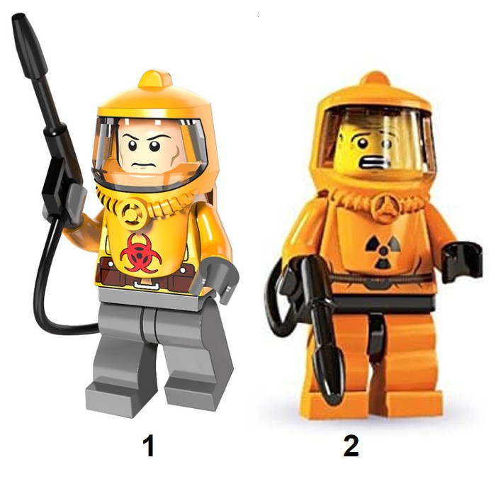 Jual Limited Radioactive Hazmat Suit Guy Bio Hazard Minifigure Series 4 ...