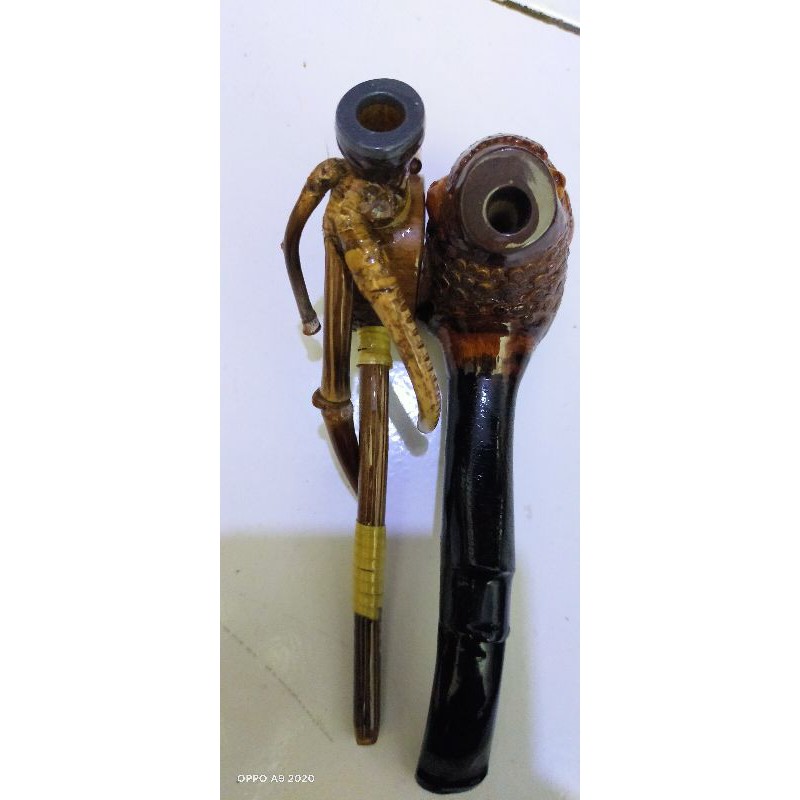 Jual pipa rokok unik pipa rokok bambu cangklong rokok | Shopee Indonesia