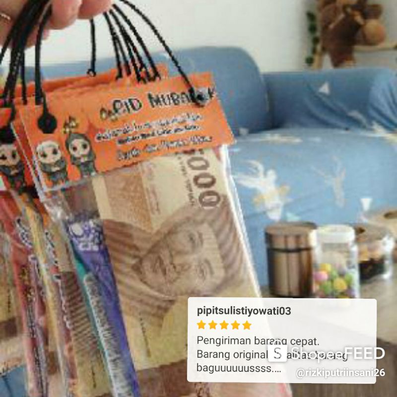 Jual ISI 250 SET (1 KG) TAS SNACK LEBARAN 10x20cm PLASTIK THR ULANG ...