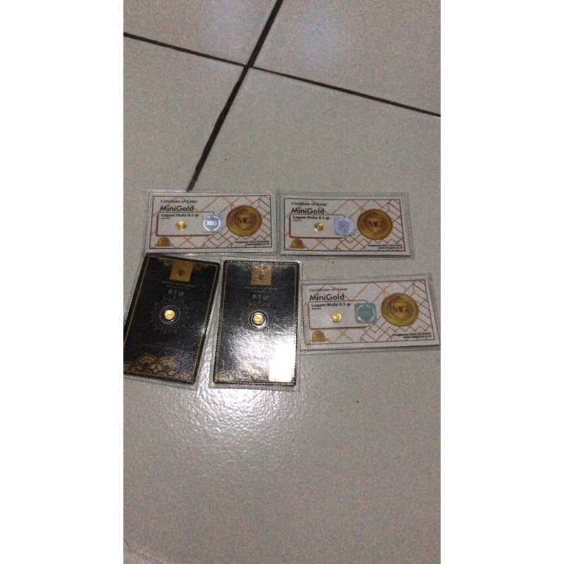 Jual Emas murni antam mini gold 0,1 gram certificate RESMI + dpt surat ...