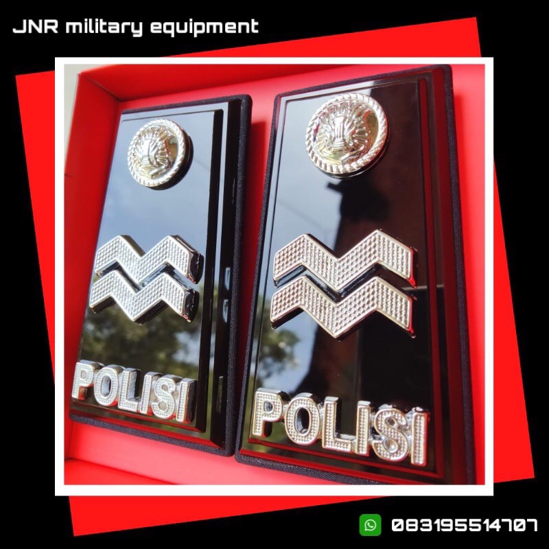 Jual Pangkat PDH Polisi AIPTU ful mika kilap lis hitam | Shopee Indonesia