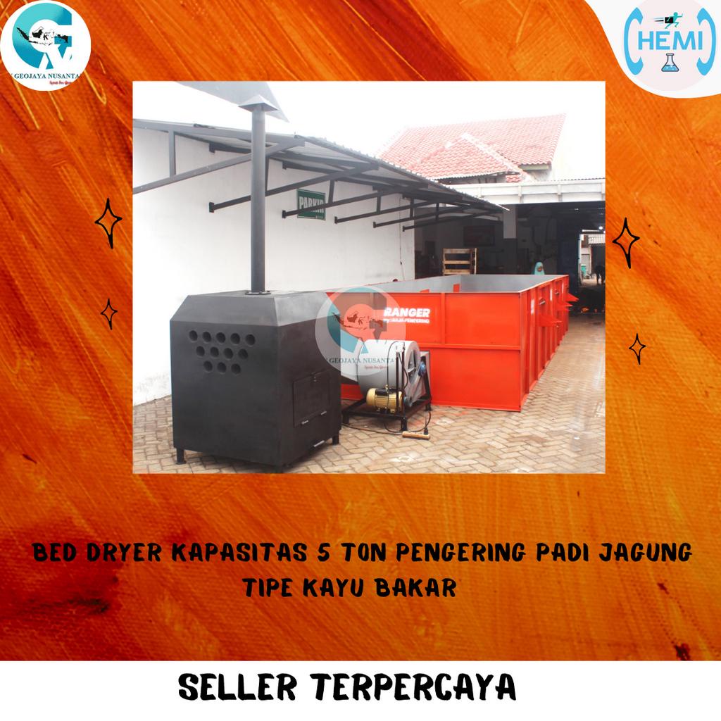 Jual BED DRYER KAPASITAS 5 TON PENGERING PADI JAGUNG TIPE KAYU BAKAR ...
