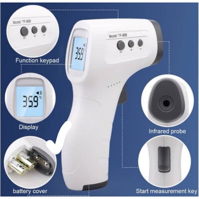 Jual Thermogun / Termometer Infrared Digital TF 600 / Termometer Tembak ...