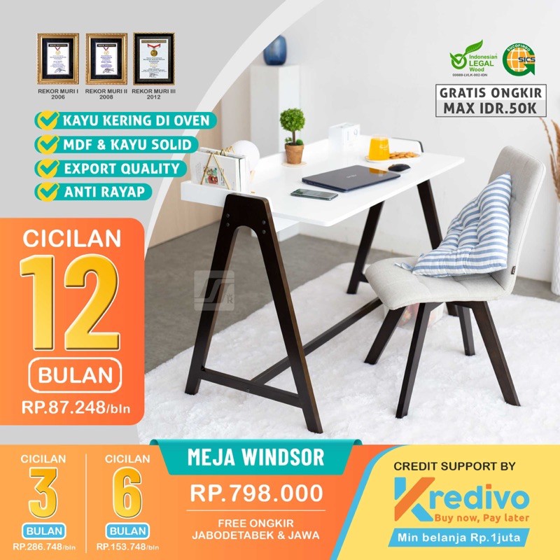 Jual MEJA KANTOR BELAJAR KATU WINDSOR | Shopee Indonesia