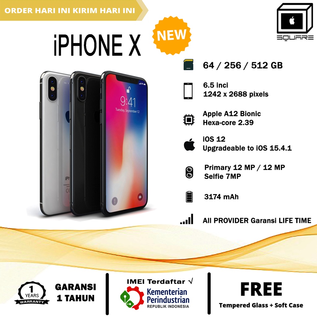 Jual IP X 64GB 256 GB NEW ORIGINAL GARANSI 1 TAHUN | Shopee Indonesia
