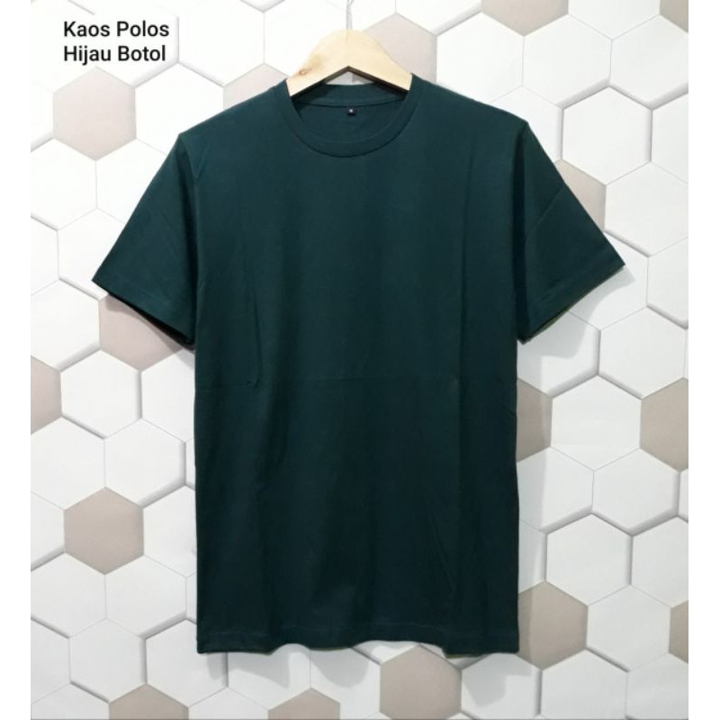 Jual KAOS POLOS HIJAU BOTOL | KAOS BASIC | KAOS POLOSAN | TSHIRT BASIC ...