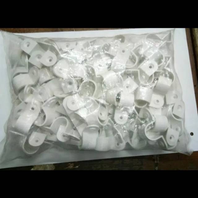Jual Klem pipa PVC 20mm @100pcs merk Clipsal | Shopee Indonesia